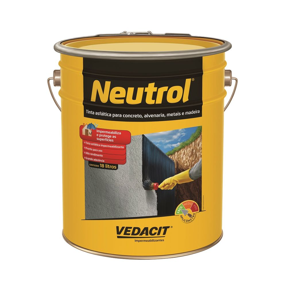 Tinta Asfáltica Vedacit Neutrol 45 18L - Casa Toni